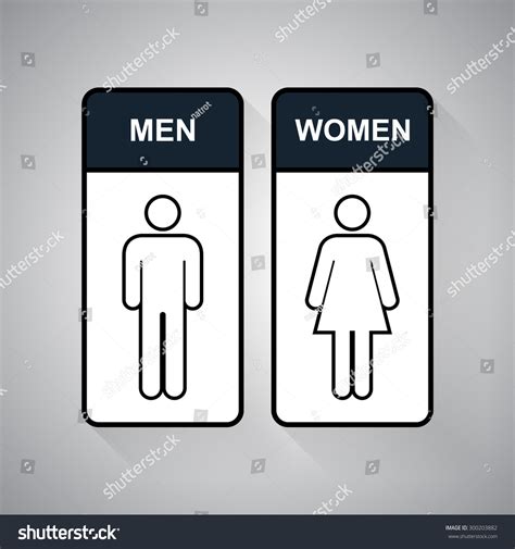 Male Female Restroom Symbol Icon Vector Stock Vector Royalty Free