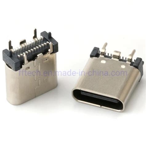 Best Quality Vertical Smd Surface Mount Type C Usb Connector 24p Usb3 1 C Type Receptacle