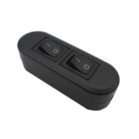 AC250V 6A Double Triple Button Control Rocker Shape Light Switch For Bedside Table Lamp