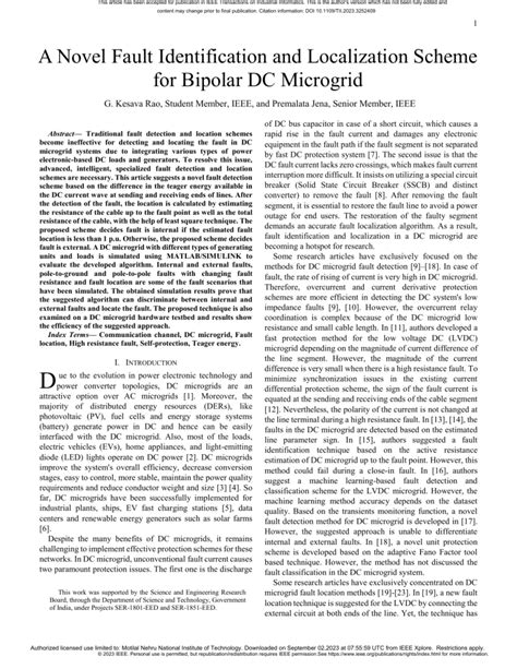 A Novel Fault Identification And Localization Scheme For Bipolar Dc Microgrid