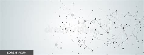 Vector Connect Lines And Dots Banner Template For Technology Project
