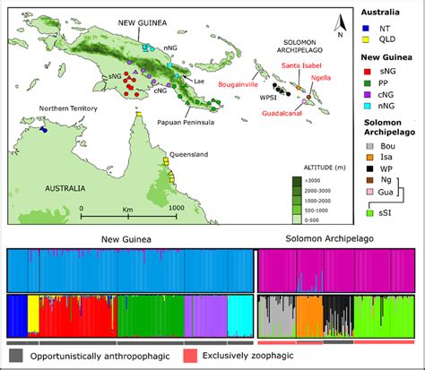 Map Of Sampling Locations Host Preference And Bayesian Clustering