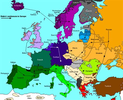 Dialect Continuum In Europe A Dialect Continuum Maps On The Web