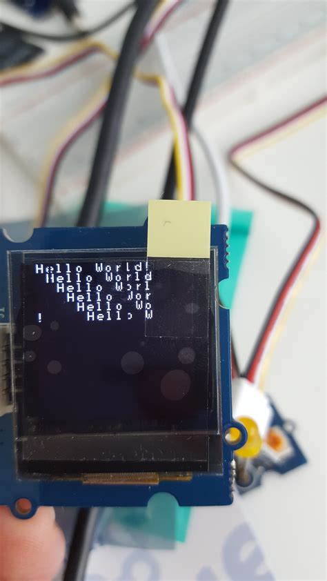 Grove 112 Oled 96x96 Showing Scrambled Display Grovepi Modular