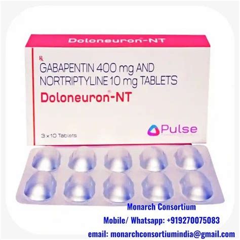 Gabapentin 400 Mg Nortriptyline 10 Mg At ₹ 480 Stripe Gabapentin And Nortriptyline Tablets In