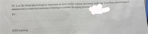 solved 29 list the three physiological responses as how