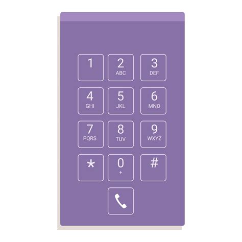 Purple Smartphone Showing Number Keypad 50041393 Vector Art At Vecteezy