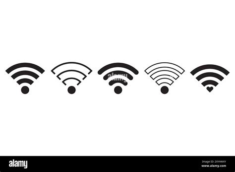 Wi Fi Signal Icon Minimalist Connection Symbols Wireless Network Graphic Isolated Vector