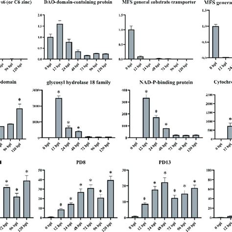 Qpcr Expression Analyses Of Select Genes At Various Time Points Post