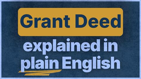 Grant Deed Explained Property Transfer Made Simple