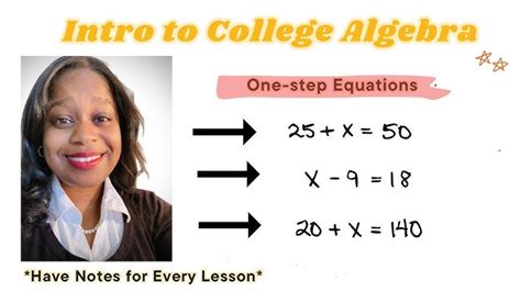 College Algebra Math Equations