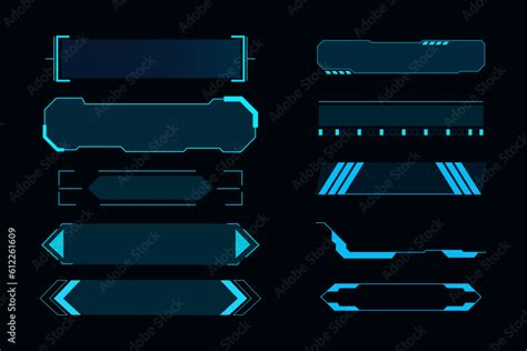 Sci Fi Digital Interface Elements Hud For Game Ui Ux Kit Futuristic User Interface Stock