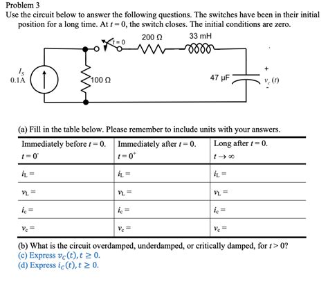 Solved Use The Circuit Below To Answer The Following Chegg Com