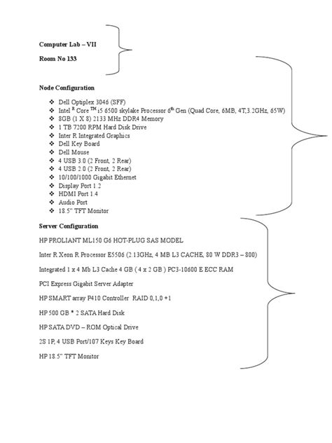 Computer Lab Vii Room No 133 R Tm Th Pdf