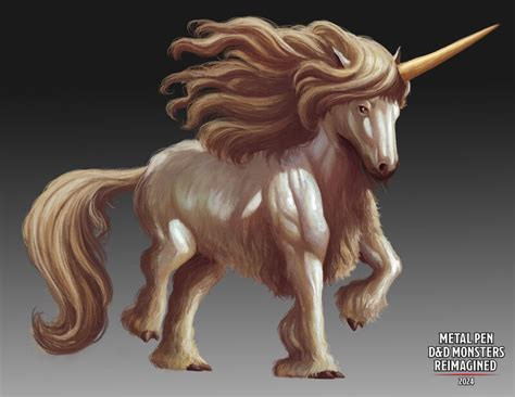 Artstation Unicorn Dnd Monster Reimagined Art Jam Metalpen