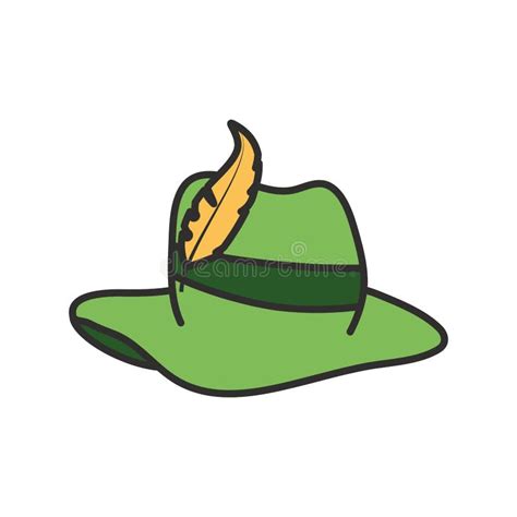 Tyrolean Hat Germany Oktoberfest Icon Stock Illustration Illustration Of German Retro 158191428