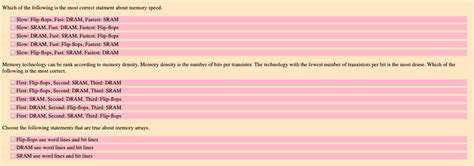 Solved Which Of The Following Is The Most Correct Statment