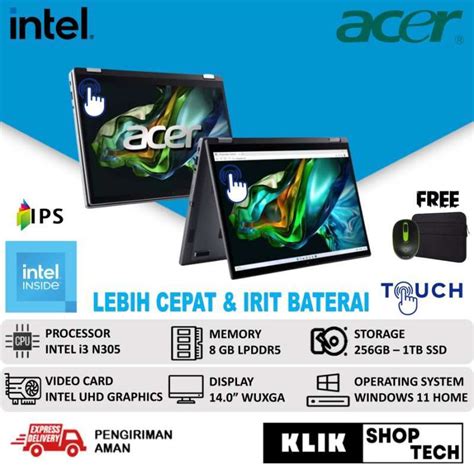 Jual Acer Aspire Spin Touch I N Gb Gb Ssd Wuxga Ips Win Gb Gb Di Seller
