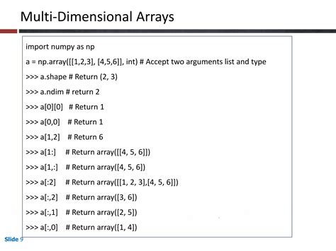Introduction To Numpy Session 1 Pptx Programming Languages Computing