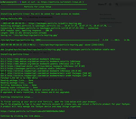 Unable To Register Headless Raspberry Pi 5 With Particle Cloud Using