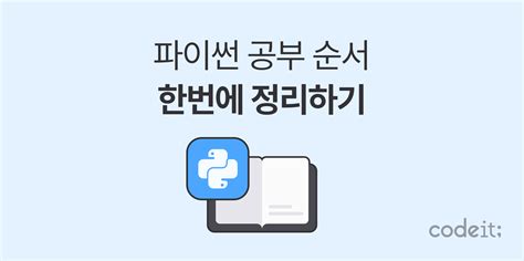 파이썬 공부 순서 딱 정해드립니다 기초 편