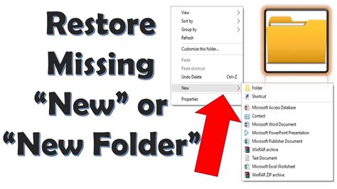 Create New Folder Option Missing Windows 10 Faherapple