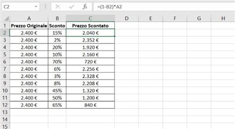 Come Sottrarre La Percentuale In Excel Salvatore Aranzulla