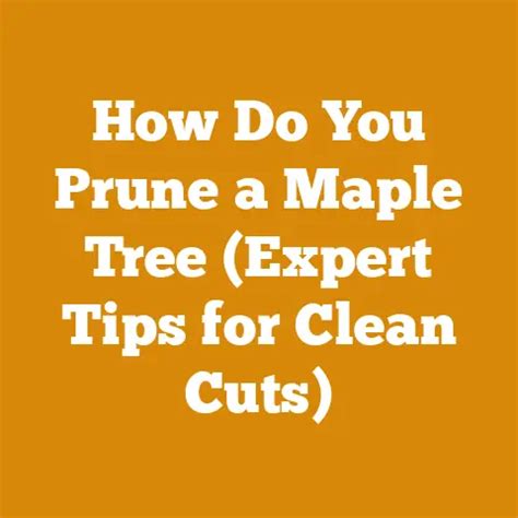 How Do You Prune A Maple Tree Expert Tips For Clean Cuts
