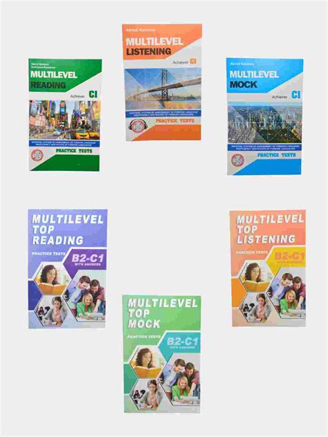 Multilevel Top Mock Listening Reading Practice Tests Achiever C1 B2 With Answers купить по