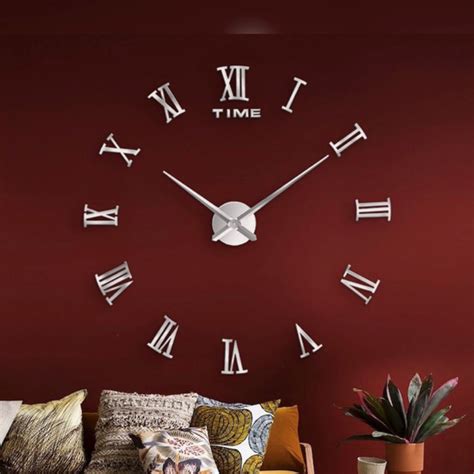 Настенные часы Clock Decor интерьерные бесшумные с 3д циферблатом в гостиную спальню и кухню