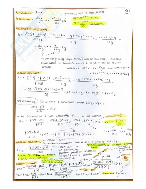 Calcolo Numerico E Programmazione