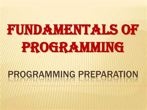 Programming Preparationstepping Algorithm Ppt