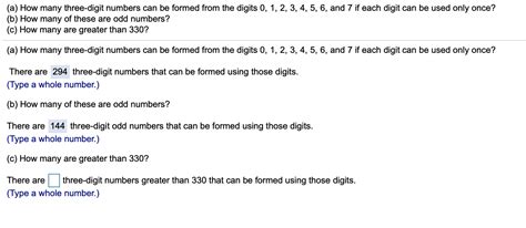 Solved A How Many Three Digit Numbers Can Be Formed From