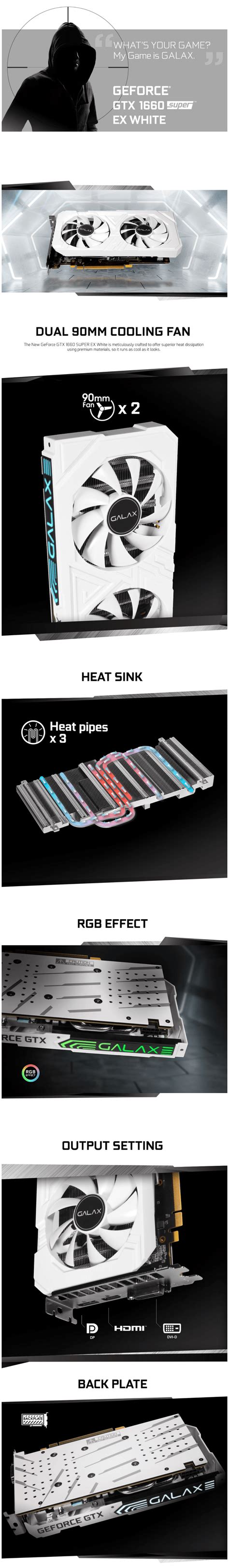 Galax Geforce Gtx Super Ex White Oc Gb Graphics Card Pc Room