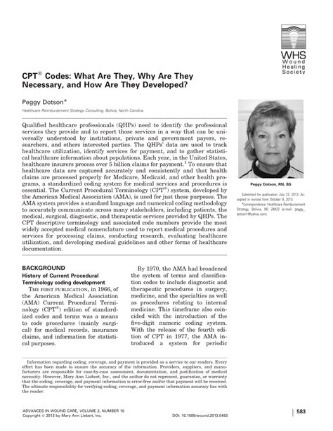 PDF CPT Codes What Are They Why Are They Necessary And How Are They Developed