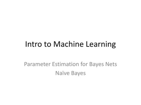 PPT Intro To Machine Learning PowerPoint Presentation Free Download ID 1561976