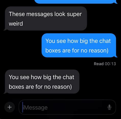 Imessage Bubbles Look Incredibly Larger And Spaced Out After Ios 17 R