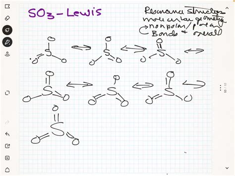 Solved A Give The Lewis Electron Dot Structure For So3 If There Are Resonance Structures