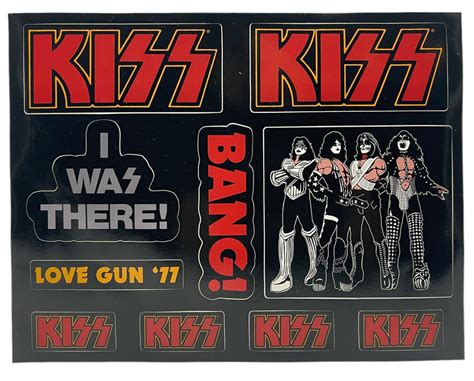Kiss Love Gun Sticker Set 2022 Georges Kiss Collection