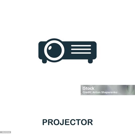 프로젝터 아이콘입니다 선 스타일 아이콘 디자인입니다 Ui입니다 프로젝터 아이콘의 그림입니다 그림 흰색 절연입니다 웹 디자인에 사용 가능 애플 리 케이 션 소프트웨어 인쇄 0