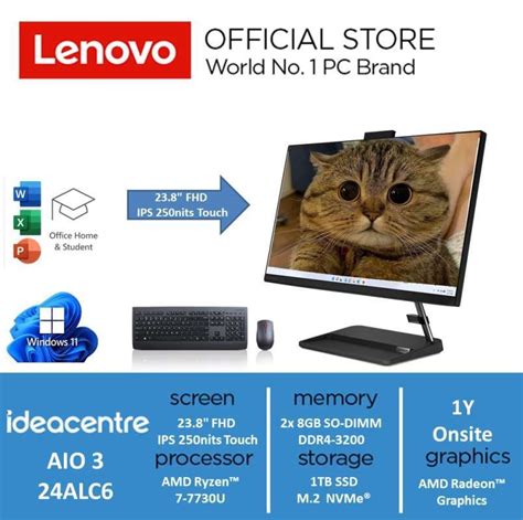 Promo Lenovo Ideacentre Aio Alc Tvid Amd Ryzen U Gb Tb Ssd Amd Radeon Graphics
