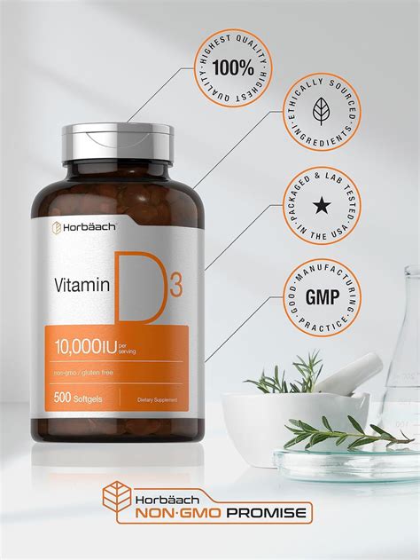 Vitamin D 10000 Iu Per Serving 500 Softgels
