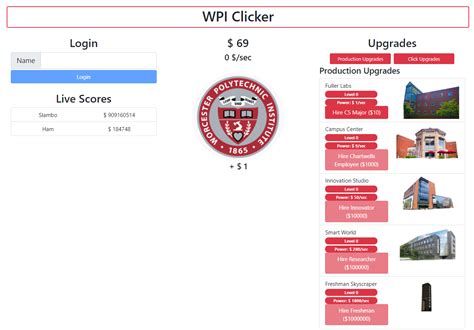 wpi clicker game webware final make goat buck r wpi