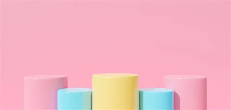 빈 스테이지의 핑크 3d 렌더링 디스플레이 제품 모형 디자인 파스텔 배경 추상에 파란색 받침대 우승자 연단 귀여운 만화 창조적