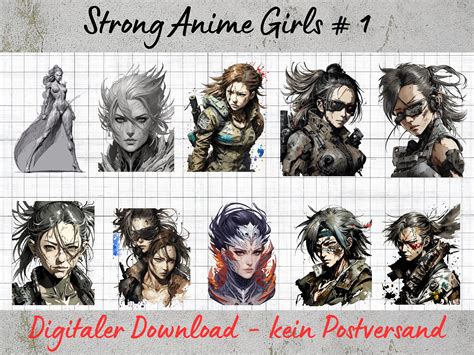 Strong Anime Girls 1 Graphic By Thomas Mayer · Creative Fabrica