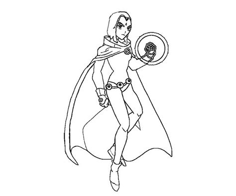 Raven Teen Titans Coloring Pages At Free Printable
