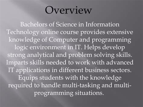 Ppt Bachelors Of Science In Information Technology Powerpoint Presentation Id 12637006