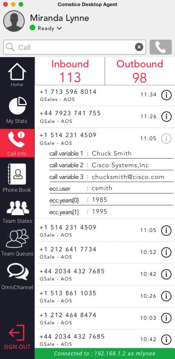 Cisco Finesse Softphone Comstice