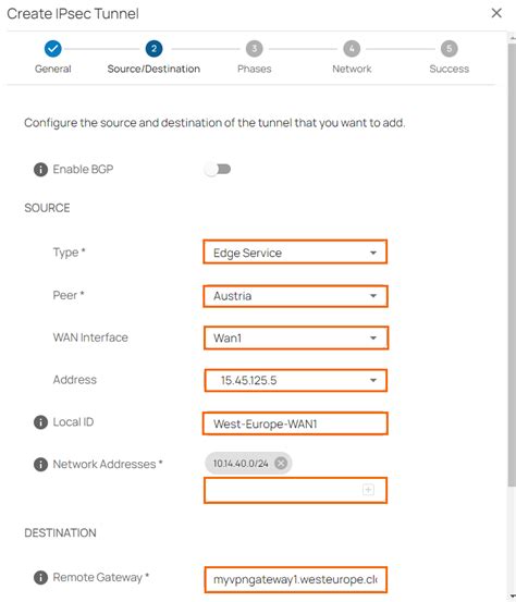 How To Configure A Site To Site Ipsec Ikev2 Vpn Tunnel On Secureedge