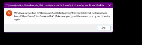 Error Windows Cannot Find Cprogram Filesmicrosoftrootoffice16winwordexe Roffice365